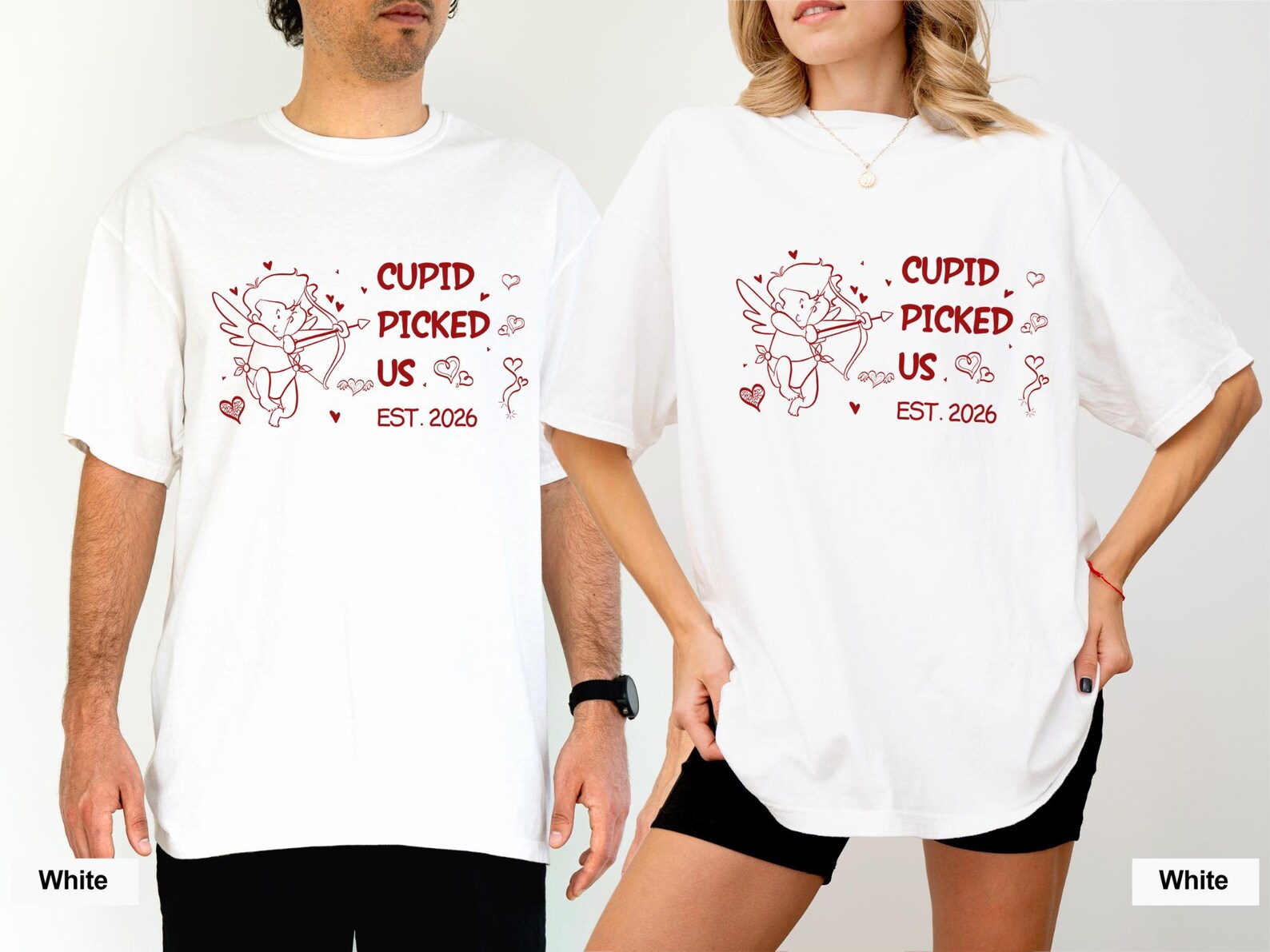 Personalized Cupid Picked Us Shirt, Funny Valentines Day Gift for ...