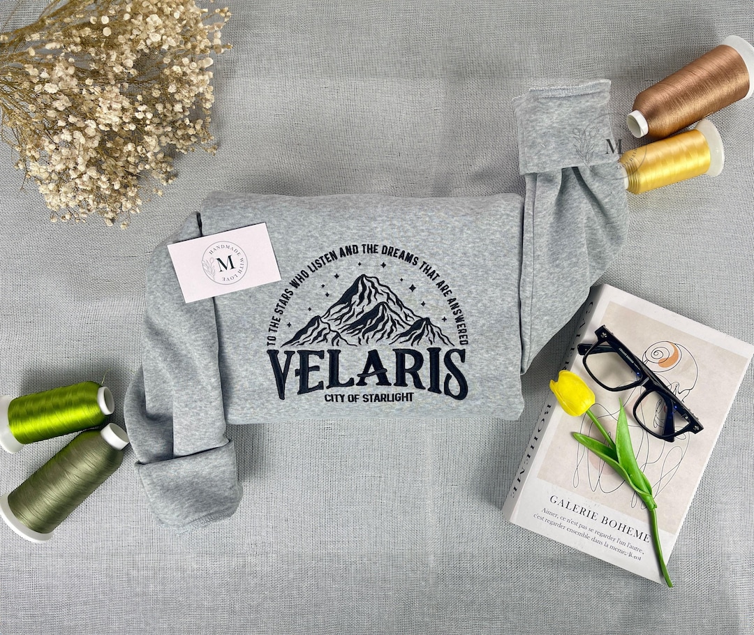 Velaris Embroidered Hoddie, Velaris City of Starlight Embroidery ...