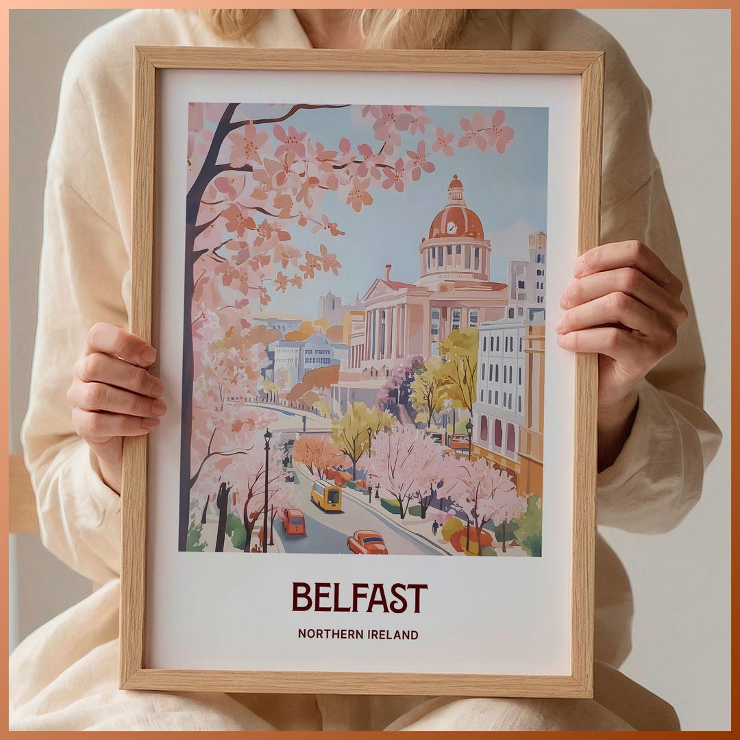 Belfast Print, Belfast Wall Art, Minimalist Belfast Poster, Northern ...