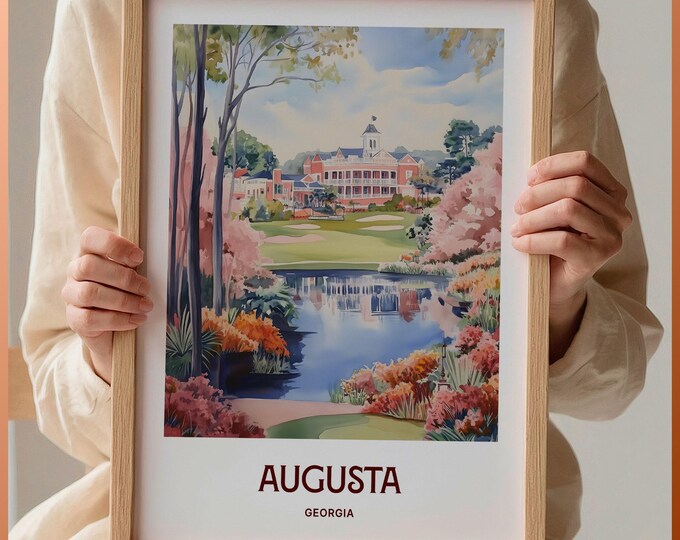 Augusta National Golf Club Print: Minimalist Masters Poster, Georgia ...