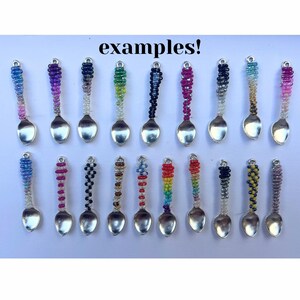 Custom Mini Spoons Kandi, Glitter, Spices, Powder-tiny Beaded Necklace ...