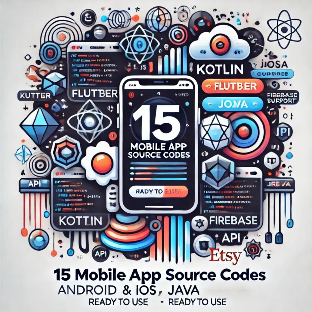 15 Mobile App Source Codes | Flutter Kotlin Java | Android Ios | Firebase API Ready - Etsy