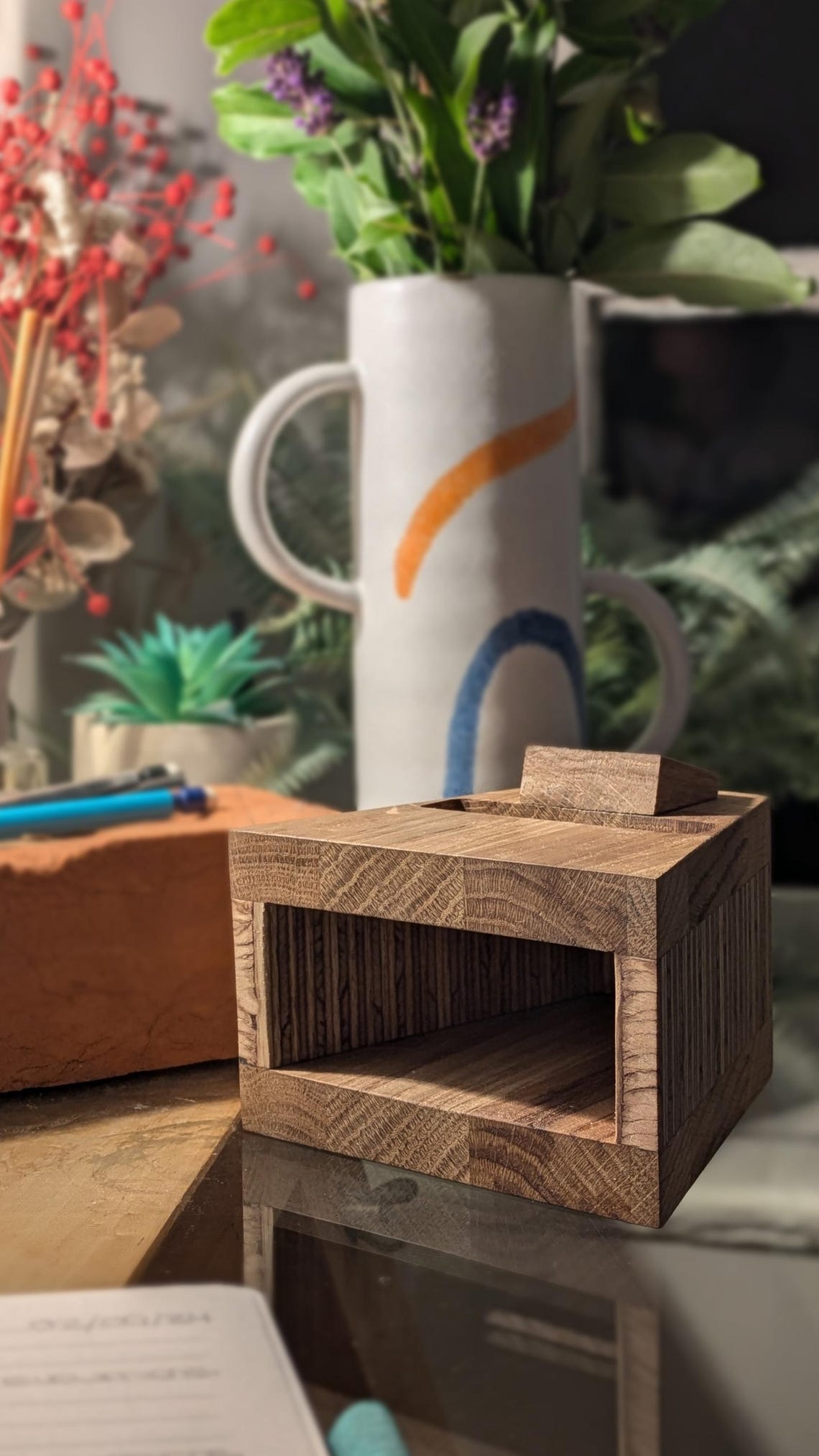 Handmade Wooden Passive Amplifier and Smartphone Stand - Oak ...
