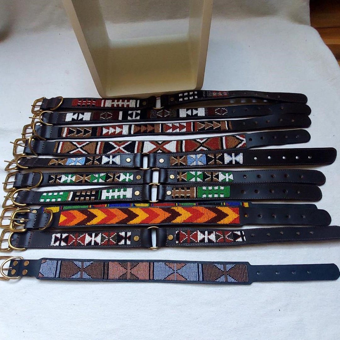 Beaded Masai African Dog Collar Dog Necklace Pet Gift - Etsy