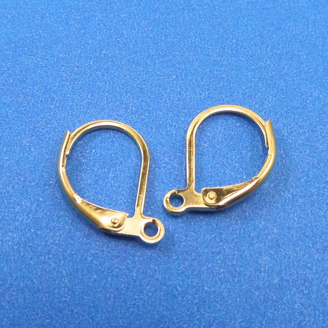 40 Pair Lever Back Ear Wires Gold Tone Stainless Steel 15.5 X 10 X 1 ...