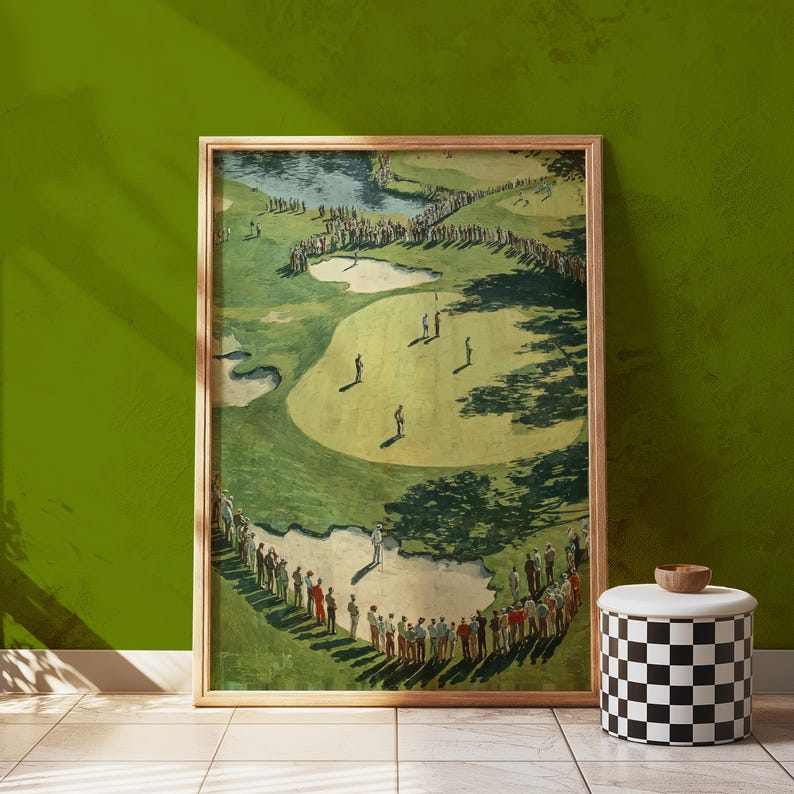 Vintage Golf Poster | Golf Course Wall Art for Man Cave | Classic Golf ...