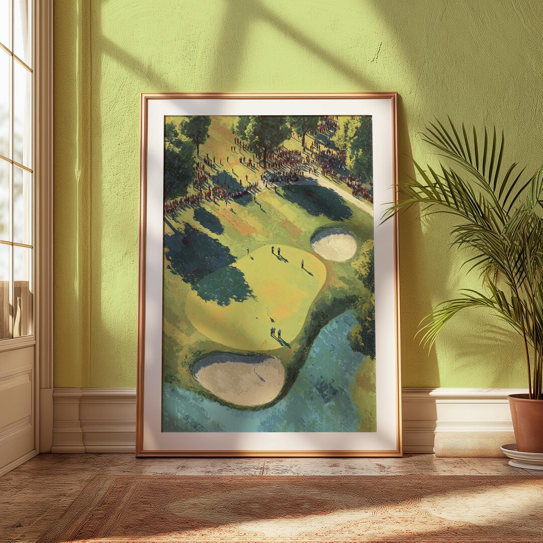 Vintage Golf Poster | Golf Course Wall Art for Man Cave | Classic Golf ...