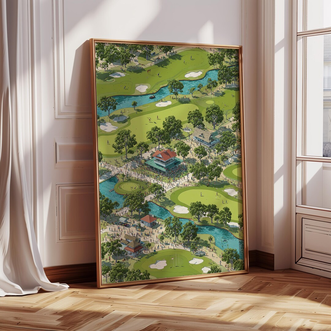 Vintage Golf Poster | Golf Course Wall Art for Man Cave | Classic Golf ...