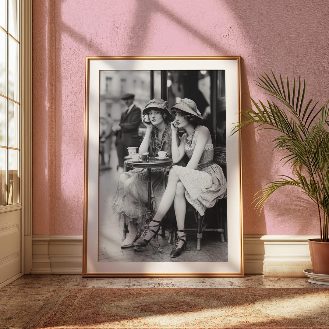 1920s Paris Cafe Print: French Women, Vintage Fashion Photo (digital ...