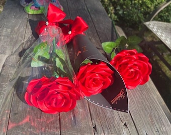 Single Eternal Rose | Ramo Buchon | Rosa Eterna | Artificial Flower Bouquet - Etsy