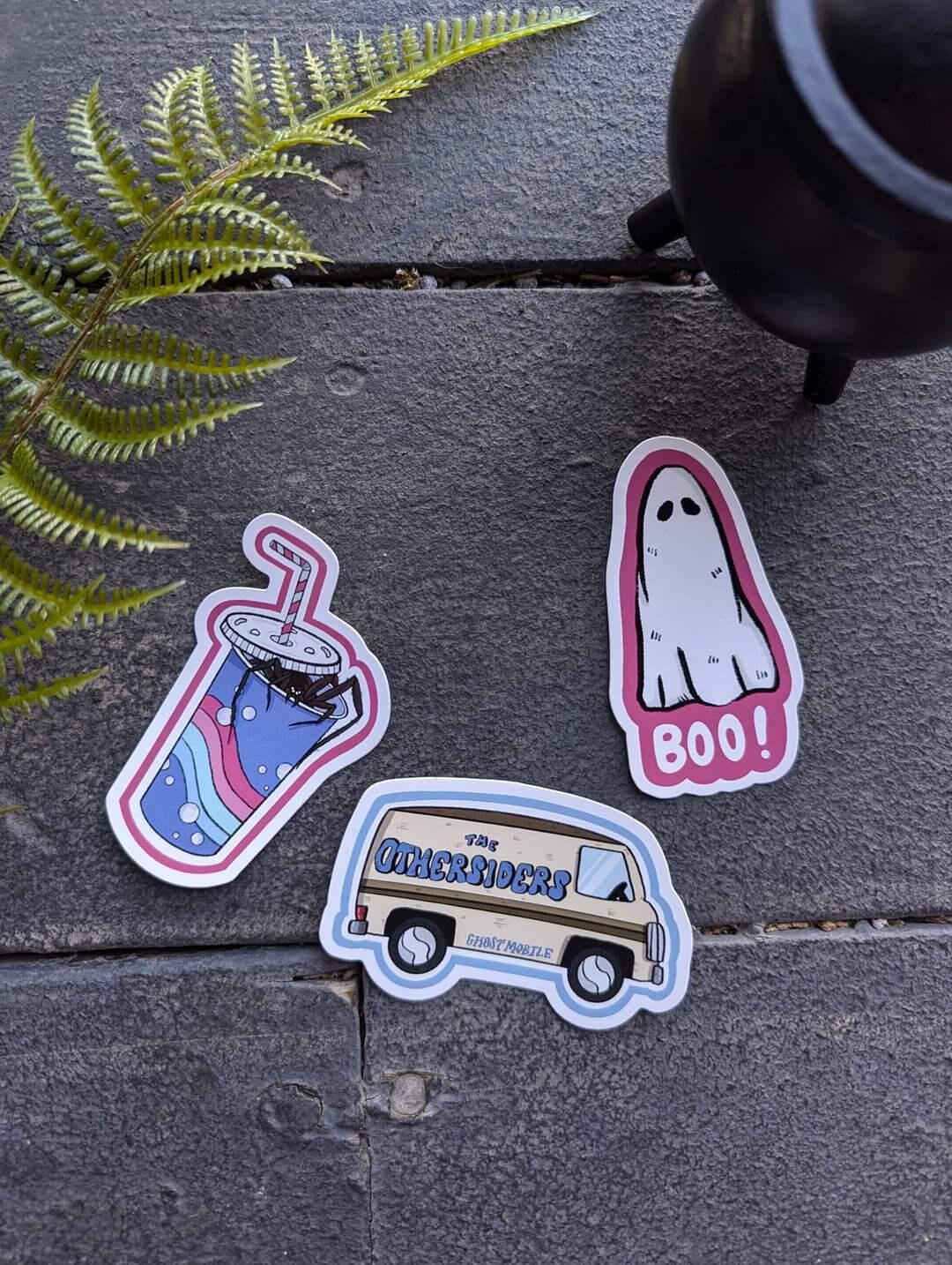 80s GHOSTS Bookish Sticker Trio - Etsy
