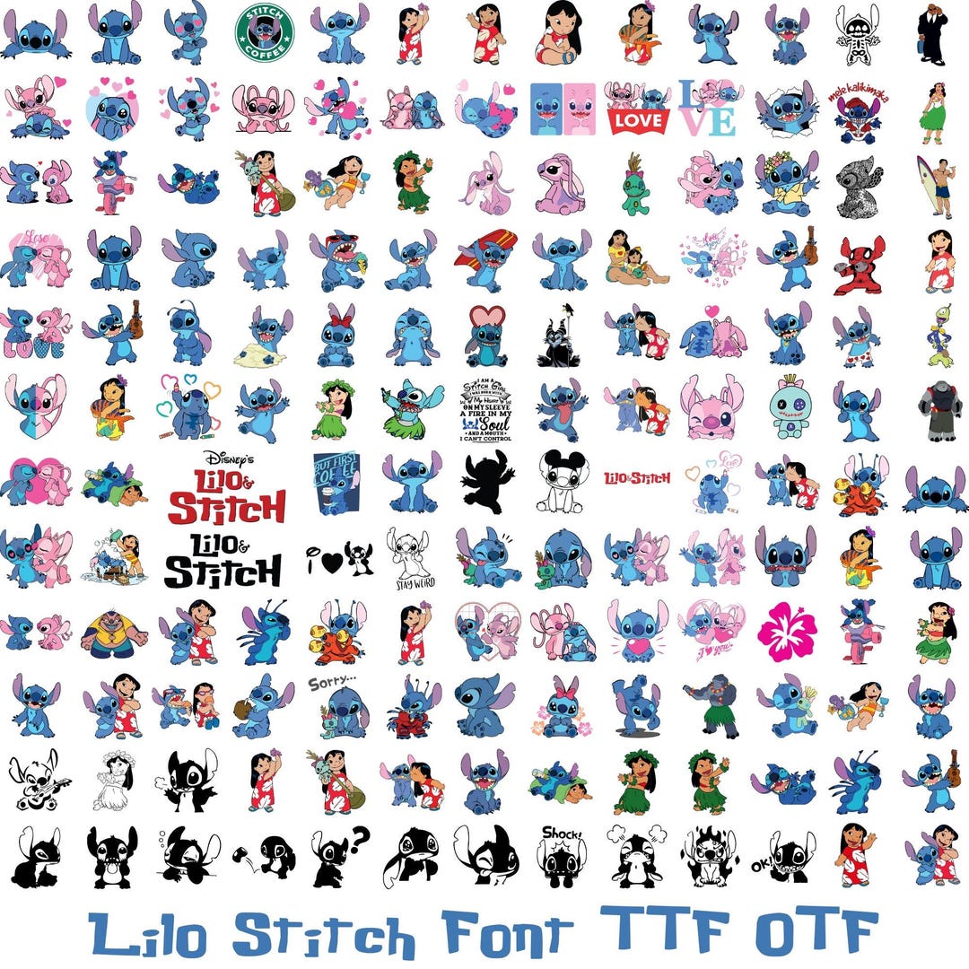 Lilo and Stitch SVG Bundle, Stitch Svg, Stitch Bundle, Stitch Clipart ...