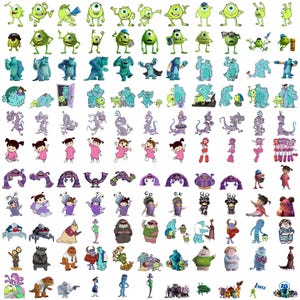 Monsters Inc Clipart Bundle - SVG, PNG, DXF Files for Cricut and ...