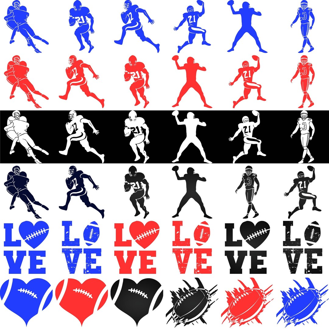 American Football Png Bundle, Football Clipart, Digital Files for ...