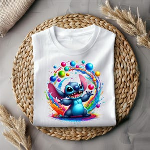 Stitch Splash and Watercolor Clipart, Stitch Png Bundle, Stitch Clipart ...