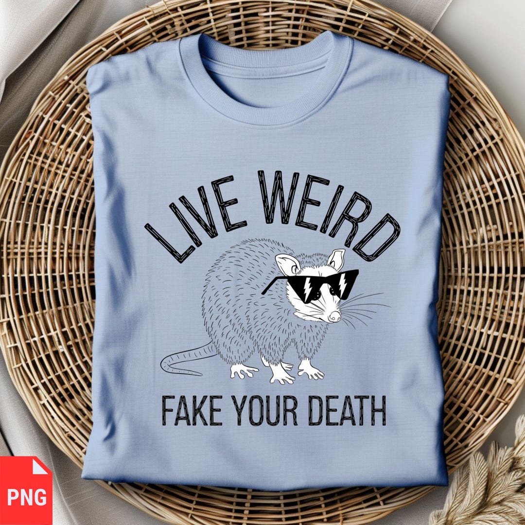 Live Weird Opossum PNG, Funny Possum Clipart, Fake Your Death Meme ...