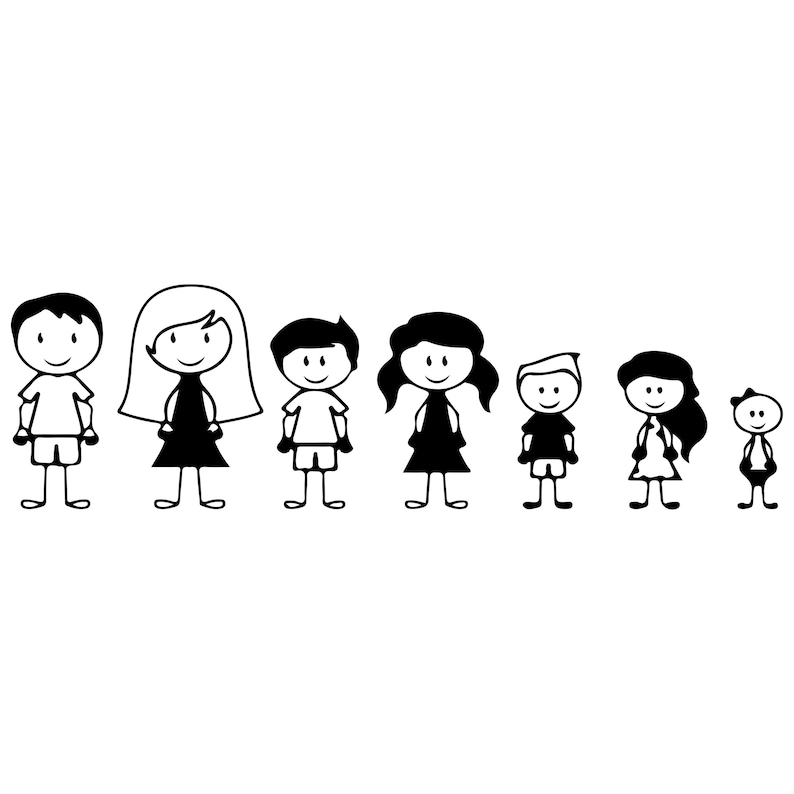 Stick Family SVG Pack, Customizable Stick Figures, DIY Crafts ...