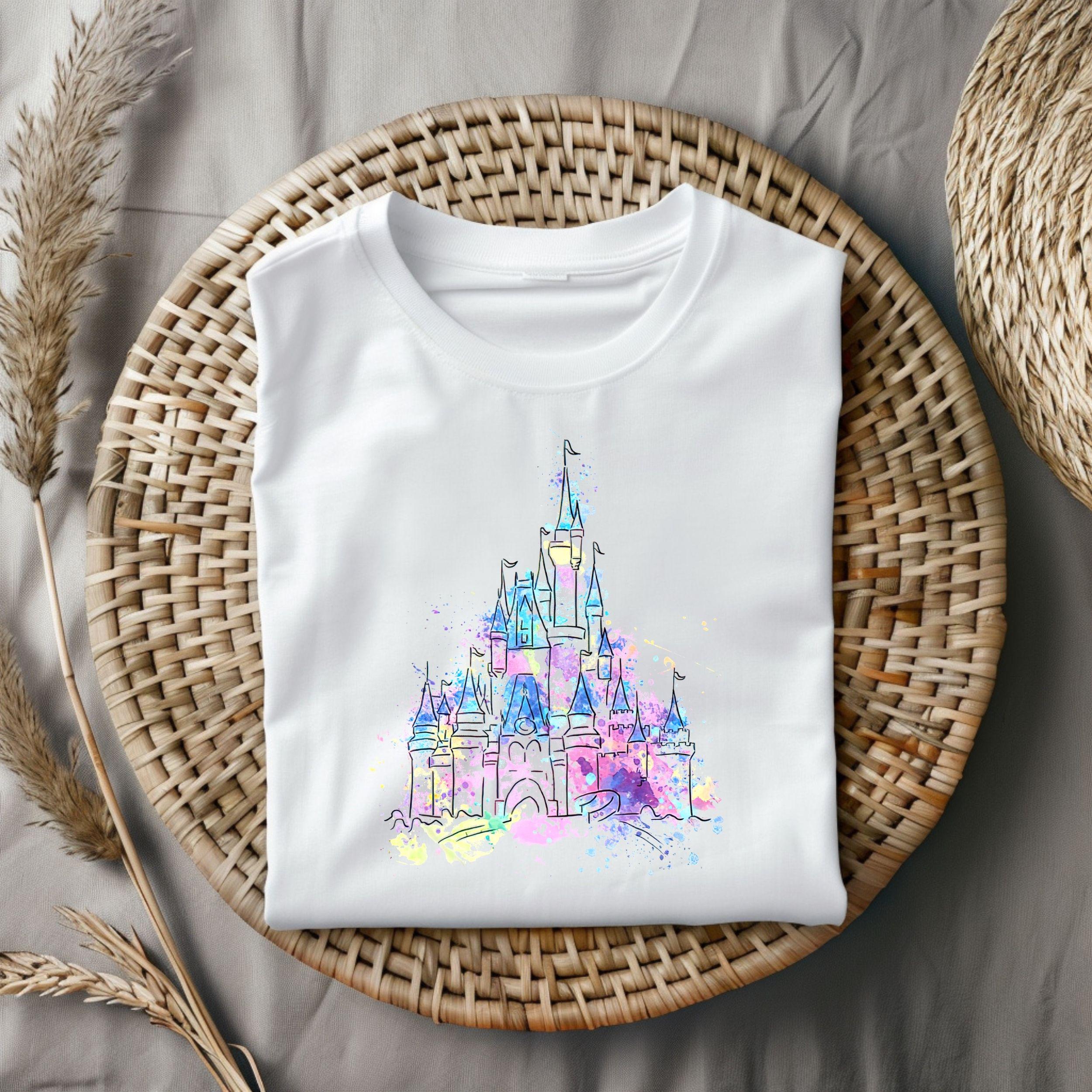 Watercolor Mouse Ear Castle PNG Bundle, Colorful Retro Design, Magic ...