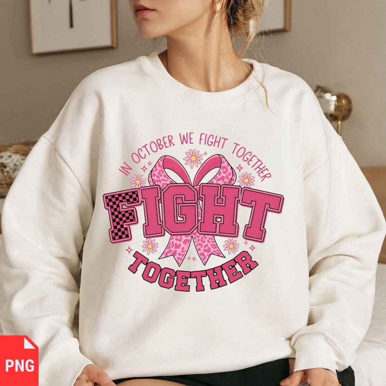 Breast Cancer Awareness PNG, in October We Fight Together Png, Pink ...