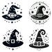 Black and White Witch Hat PNG Design Bundle – Perfect for Halloween ...