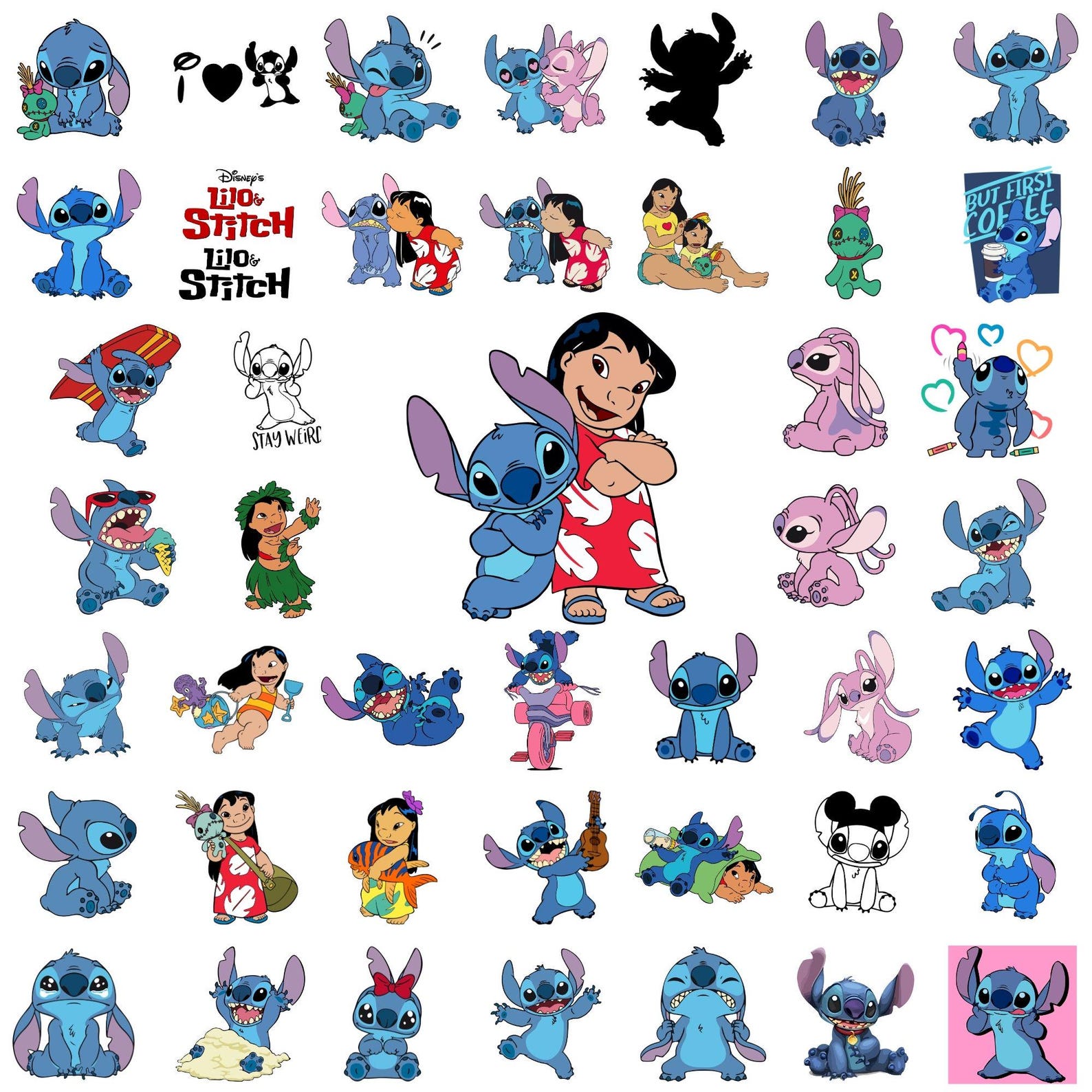 Lilo and Stitch SVG Bundle, Stitch Svg, Stitch Bundle, Stitch Clipart ...