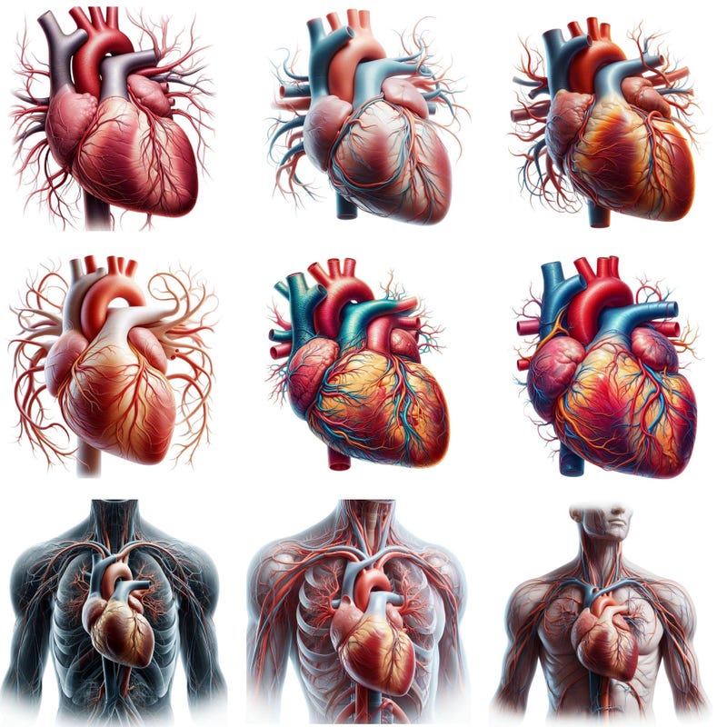 Realistic Heart - Etsy