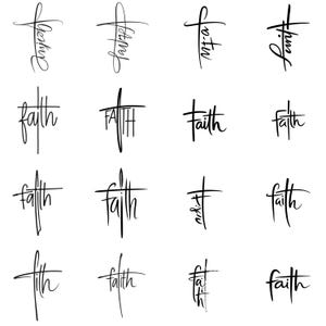 Faith PNG Bundle, Handwritten Calligraphy Clipart, Christian ...