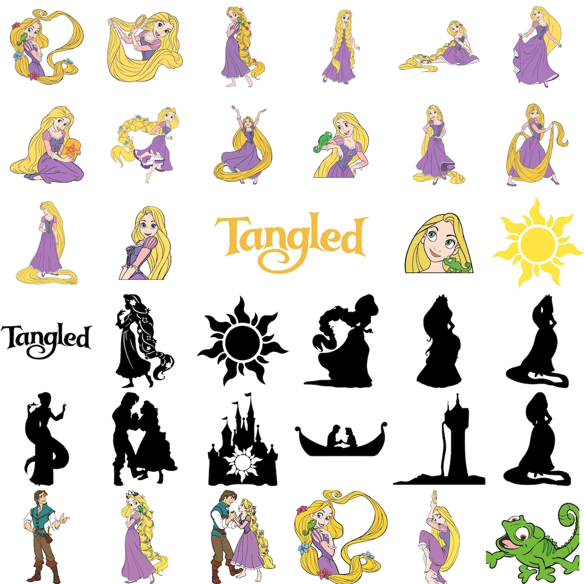 Rapunzel SVG Bundle, Rapunzel Svg Files for Cricut and Silhouette ...