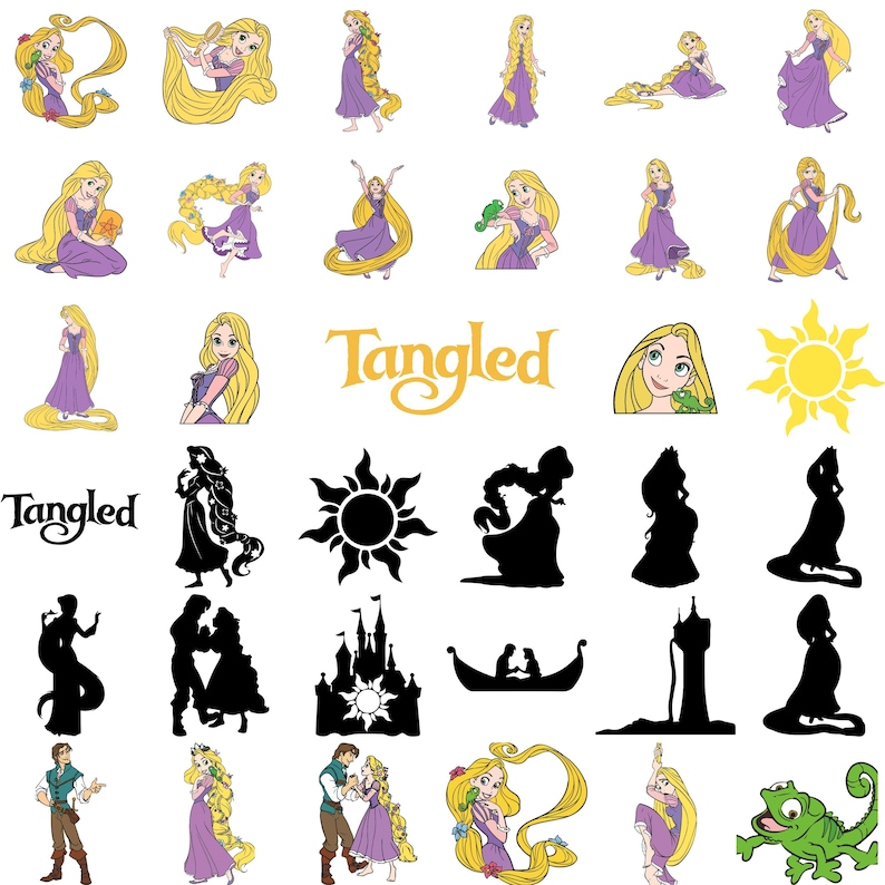 Rapunzel SVG Bundle, Rapunzel Svg Files for Cricut and Silhouette ...