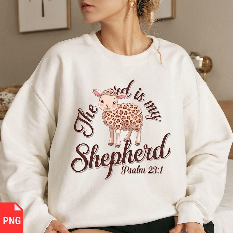The Lord is My Shepherd PNG, Psalm 23:1 Christian Lamb Clipart, Bible ...