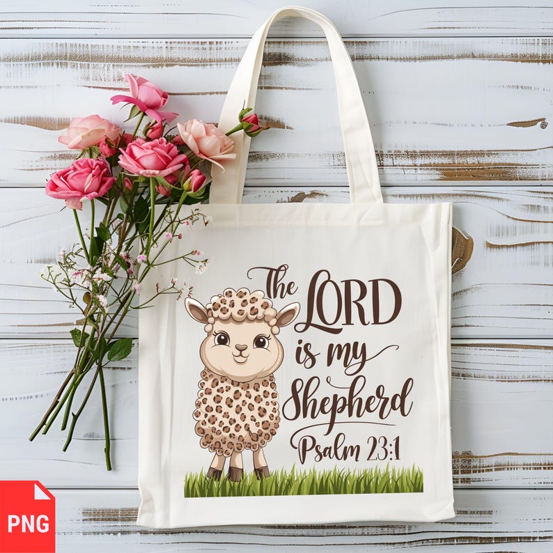 The Lord is My Shepherd PNG, Psalm 23:1 Christian Lamb Clipart, Bible ...