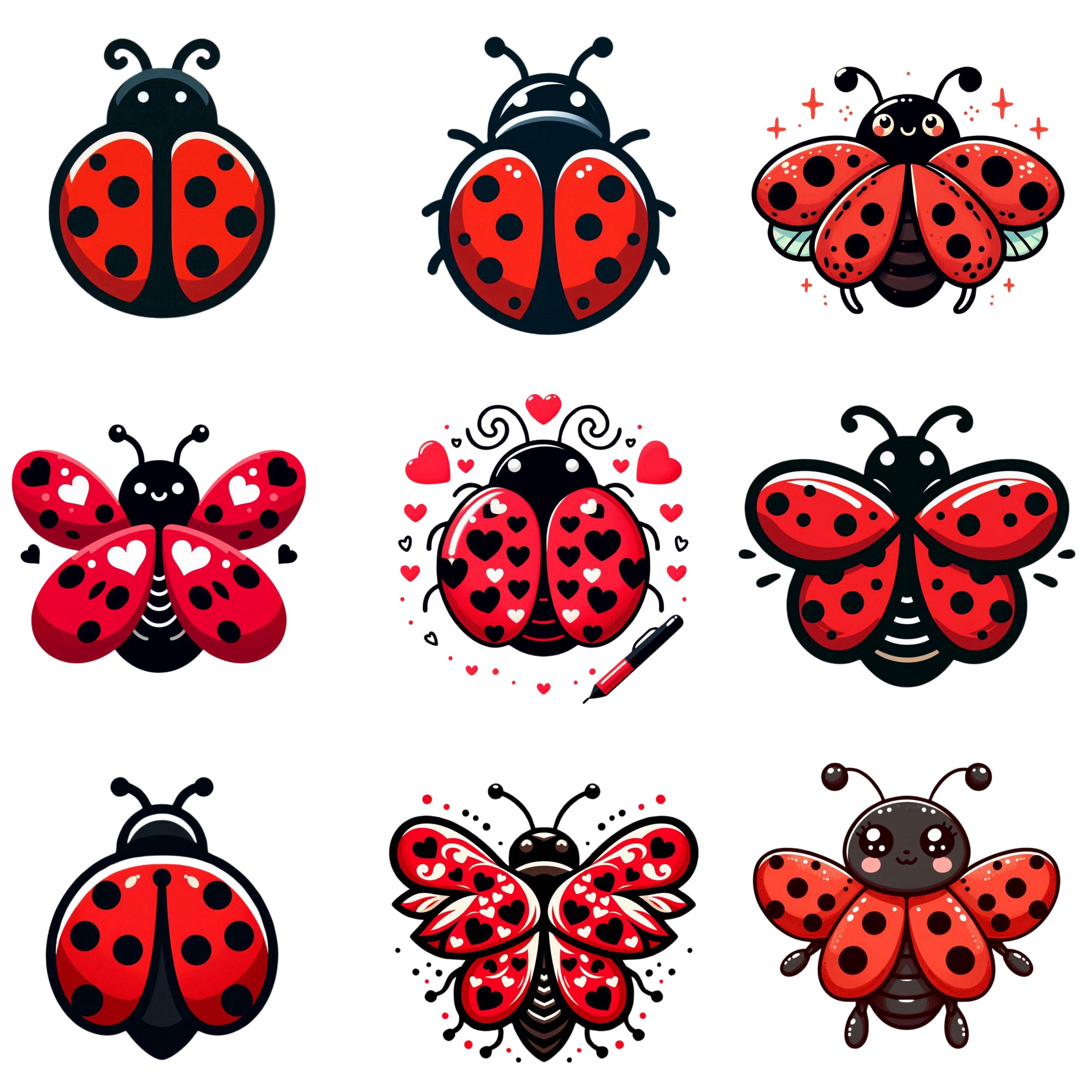 Ladybug Clipart Bundle | Cute Ladybug Illustrations | Perfect for ...