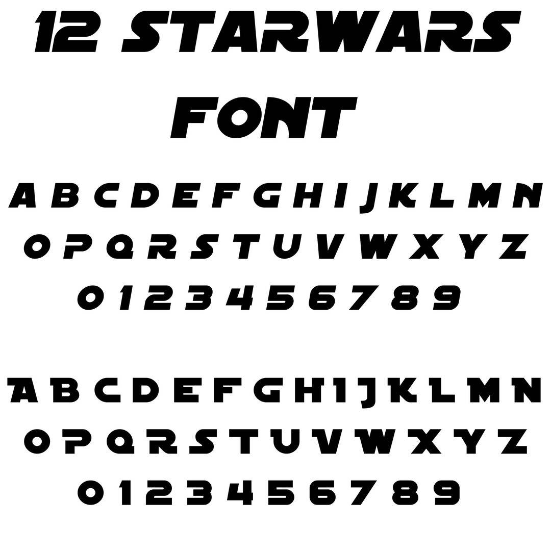 Star Wars Alphabet SVG, Star Wars Font SVG, Letters Clipart, Digital ...