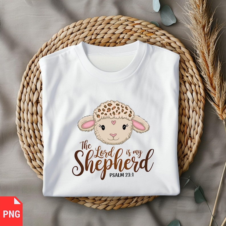 The Lord is My Shepherd PNG, Psalm 23:1 Christian Lamb Clipart, Bible ...