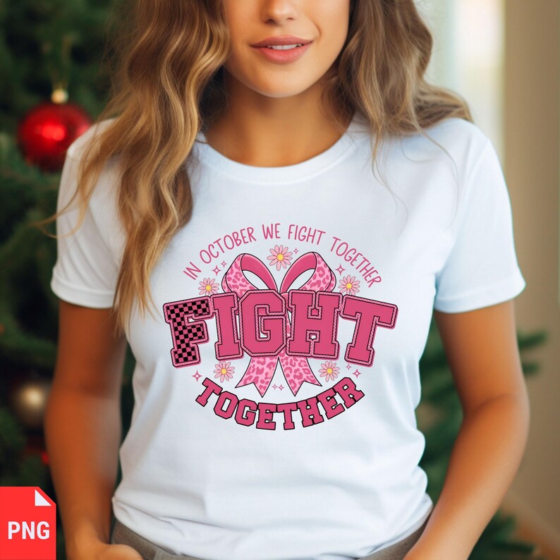 Breast Cancer Awareness PNG, in October We Fight Together Png, Pink ...