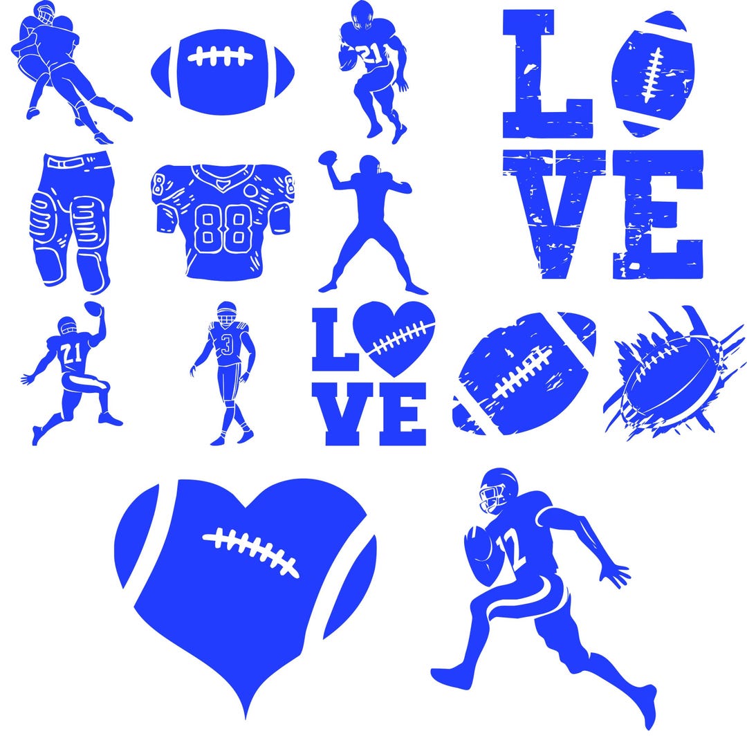 American Football Png Bundle, Football Clipart, Digital Files for ...