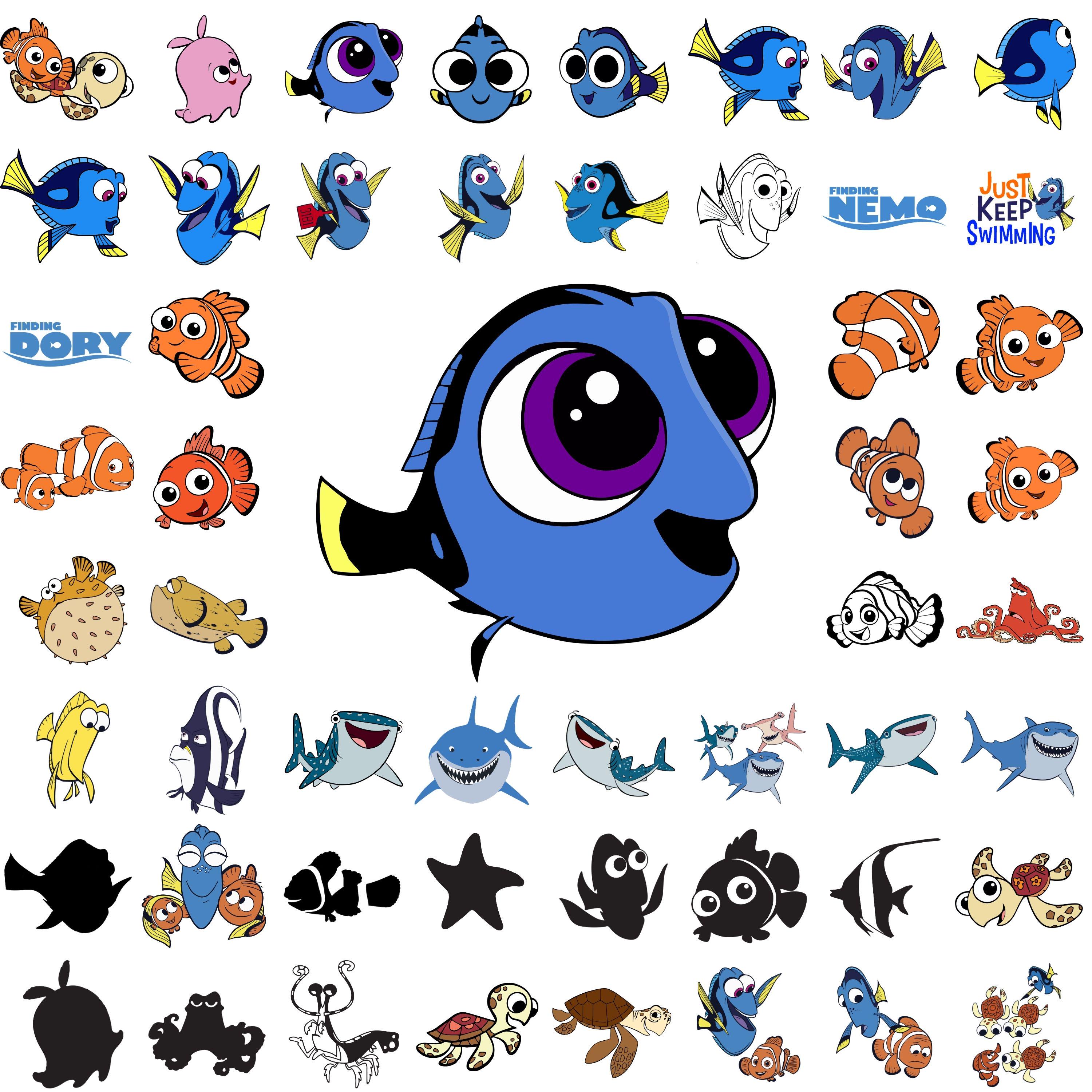 Finding Nemo & Dory SVG Bundle, Dory Svg, Finding Nemo PNG, Finding ...