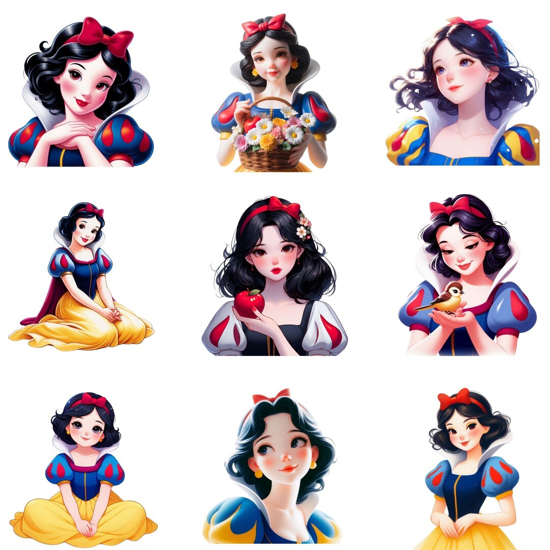 Snow White Clipart, Princess PNG, Seven Dwarves, Fairytale, Deer ...