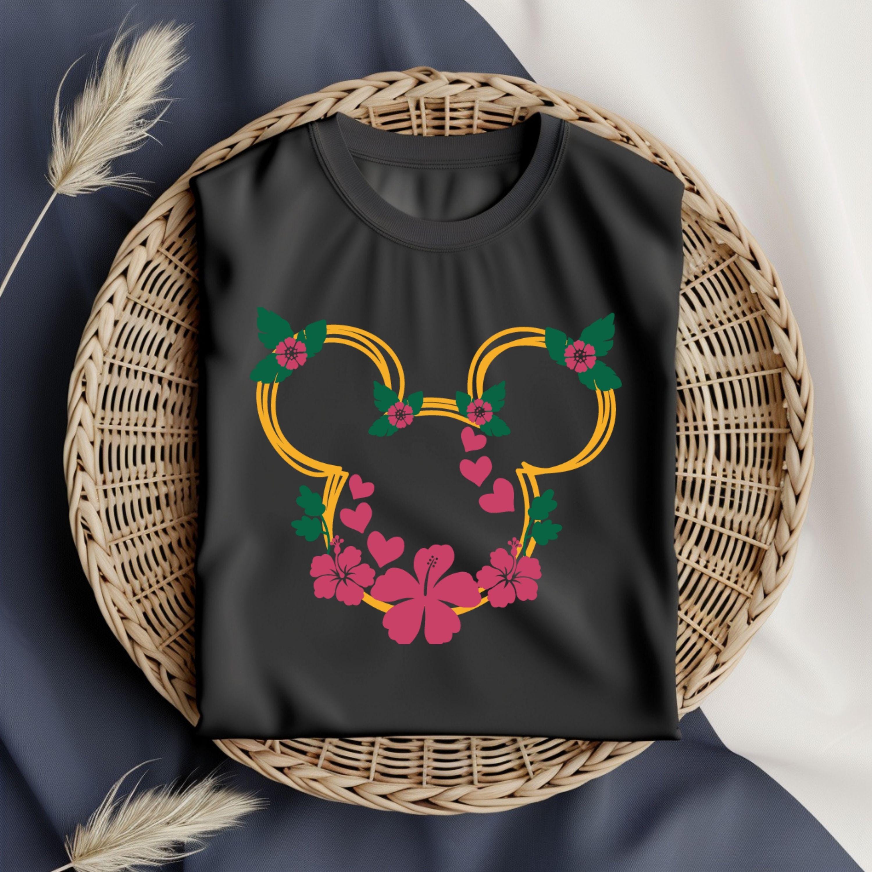 Flower Mouse Head SVG Bundle, Floral Minnie Mouse Ears, Mickey Flower ...