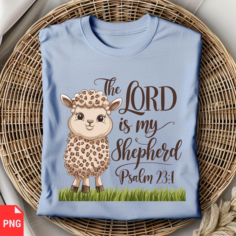 The Lord is My Shepherd PNG, Psalm 23:1 Christian Lamb Clipart, Bible ...