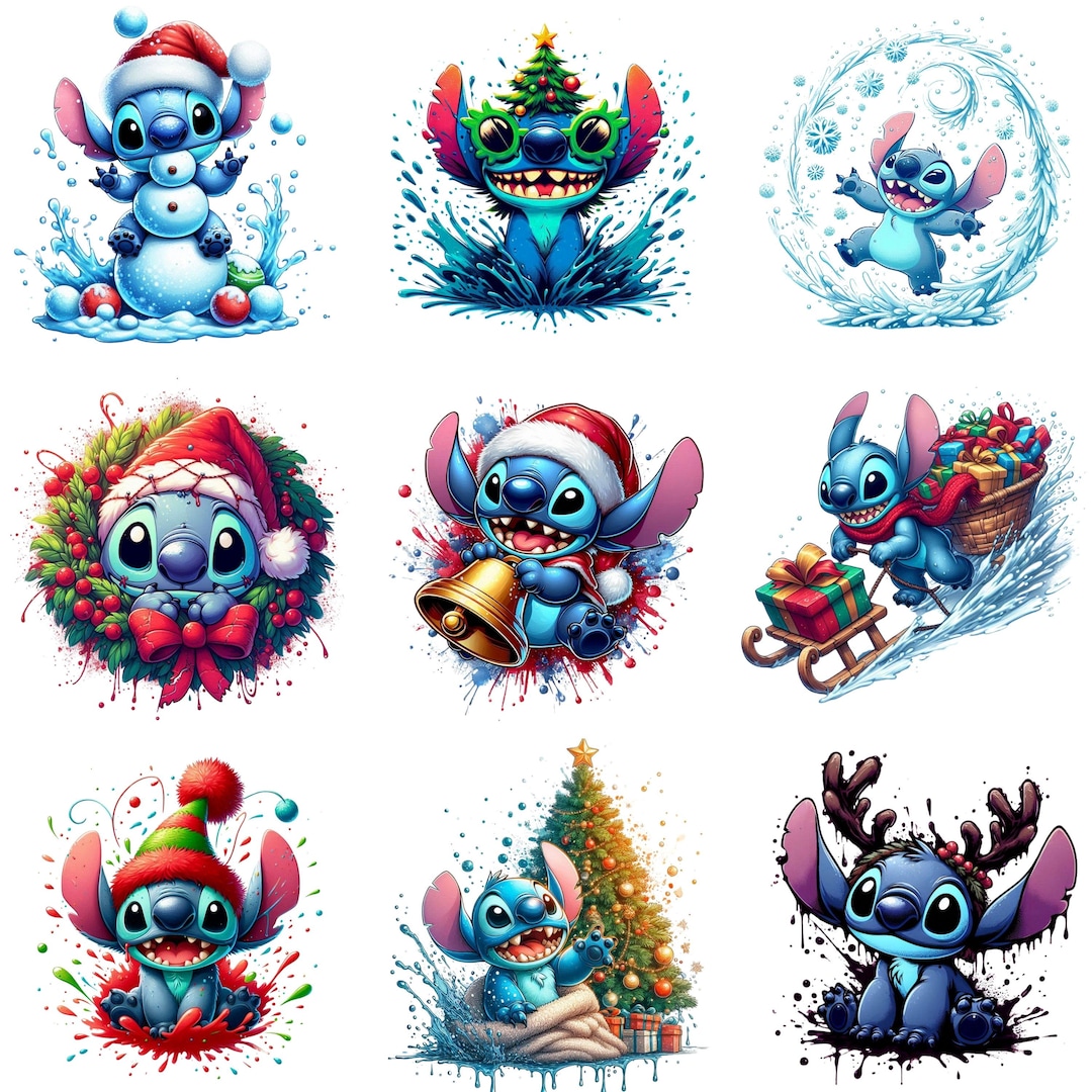 Stitch Christmas Bundle PNG, Merry Christmas Stitch Png, Stitch Merry ...