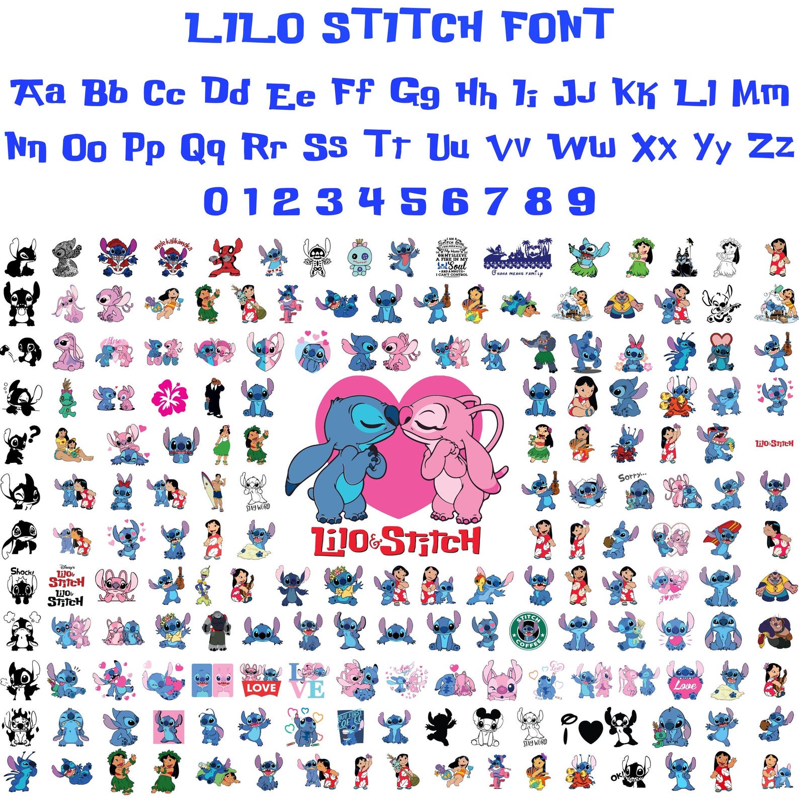 Lilo and Stitch SVG Bundle, Stitch Svg, Stitch Bundle, Stitch Clipart ...