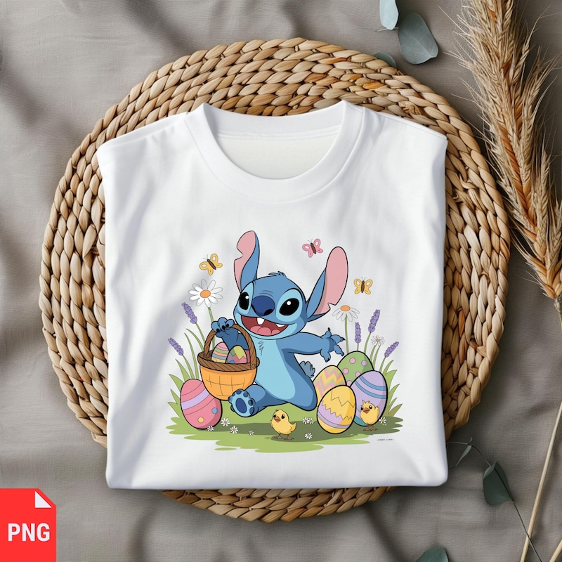 Stitch Cartoon Basket - Etsy