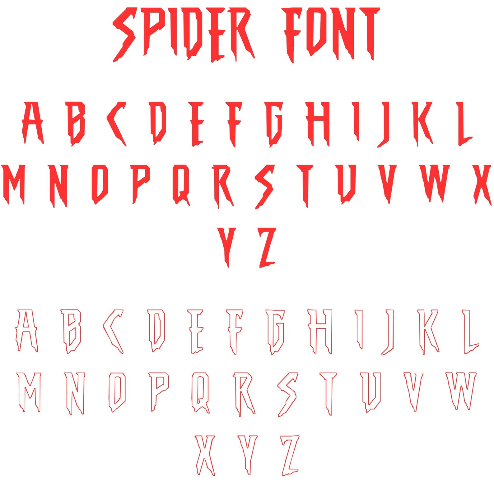 Spider Font SVG, Spider Alphabet Letters, Hero Font, Superhero Alphabet ...