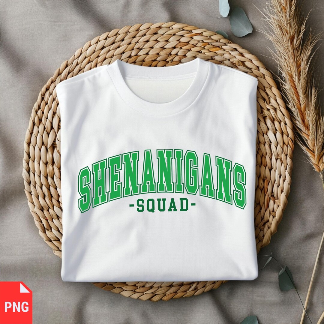 Shenanigans Squad Svg, St. Patrick's Day Shirt Svg, College Font Irish ...