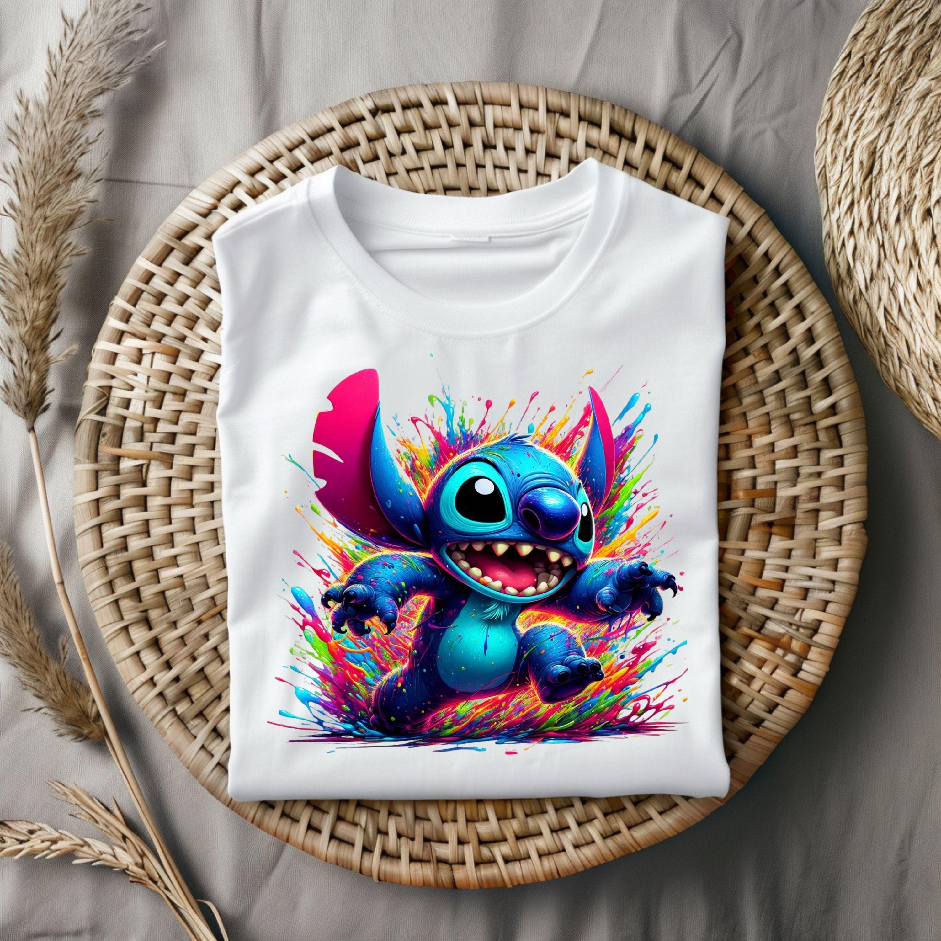 Stitch Splash and Watercolor Clipart, Stitch Png Bundle, Stitch Clipart ...