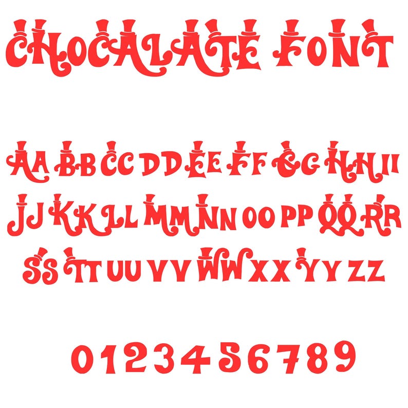 Wonka Chocolate Factory Style Font Chocolate Font Birthday Font Display ...