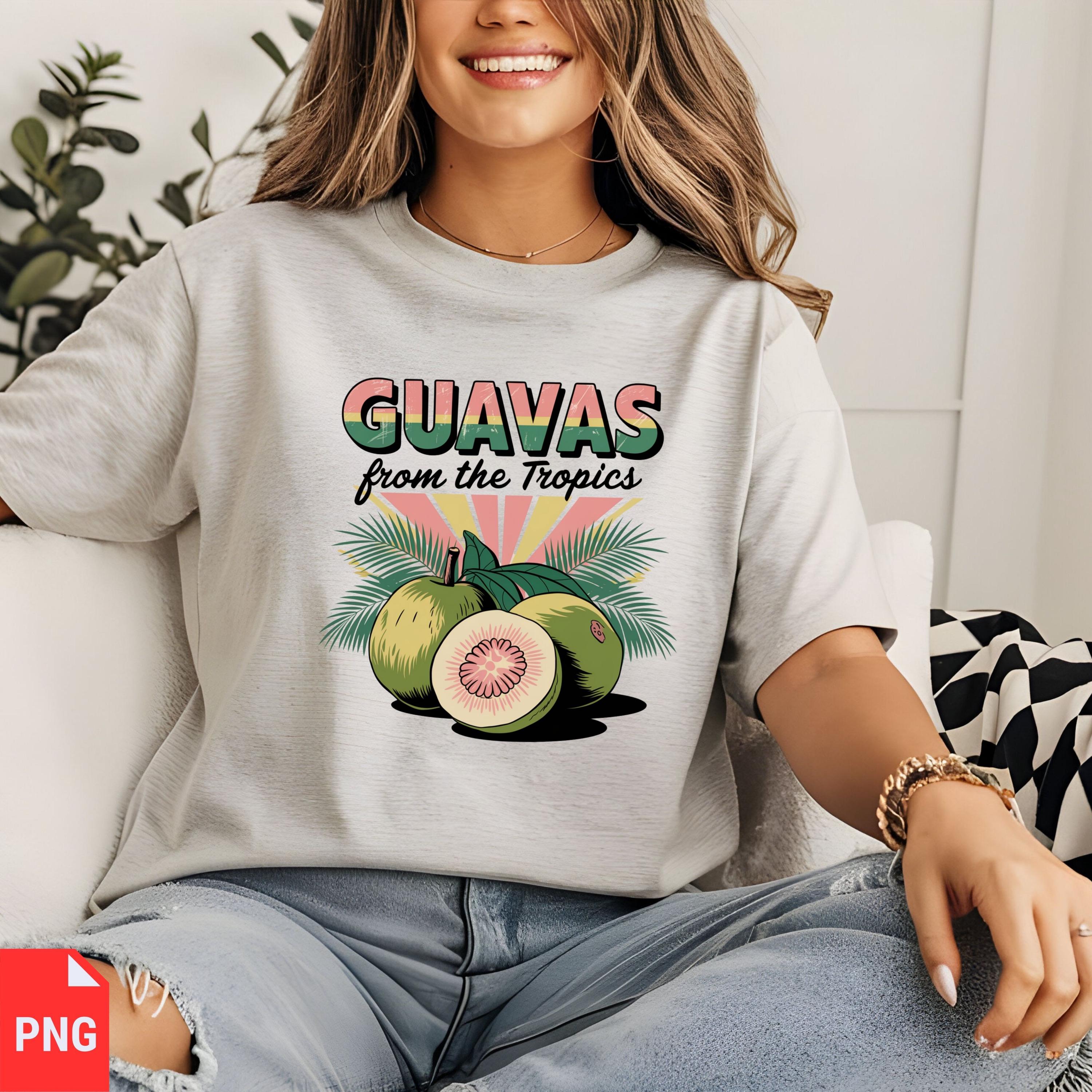 Tropical Guava PNG, Retro Fruit Sublimation, Guavas From the Tropics ...