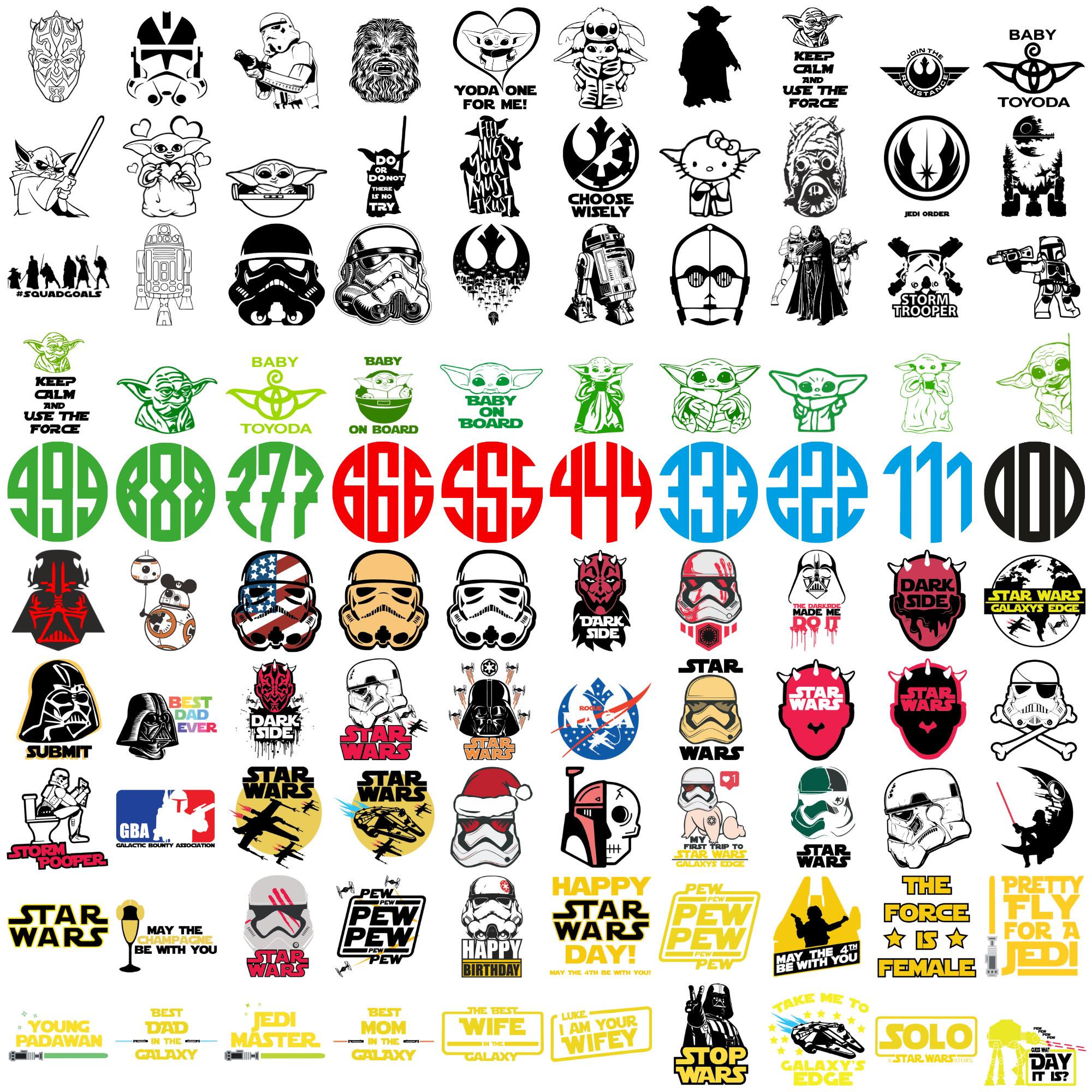 Mega Star Wars SVG Bundle, 2500+ Designs, Star Wars PNG, Svg Files for ...