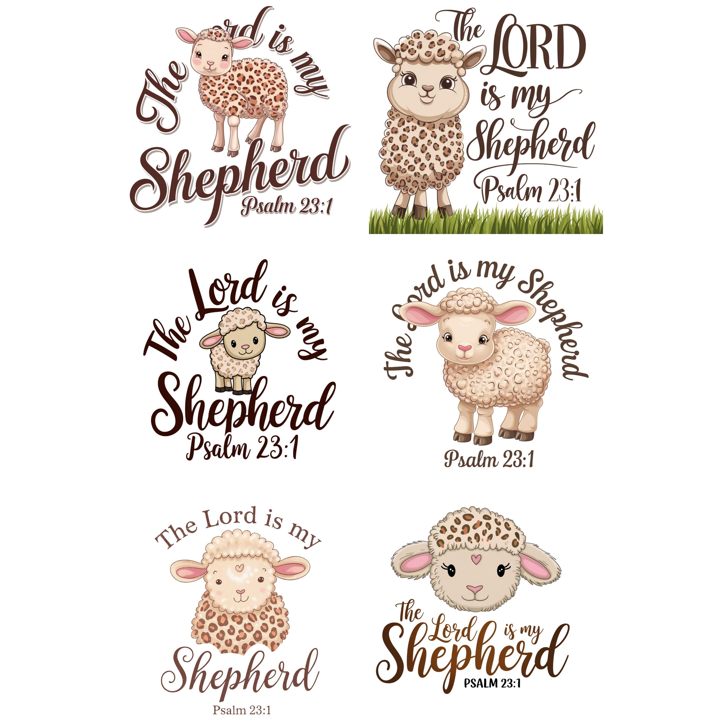 The Lord is My Shepherd PNG, Psalm 23:1 Christian Lamb Clipart, Bible ...
